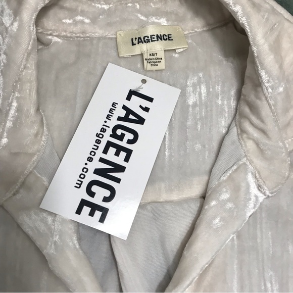 L'AGENCE | Tops | Lagence Long Sleeve Blouse In Ivory Size Xst ...